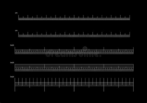 Gr Ficos De Las Escalas De Mapa Del Vector Para Las Distancias De