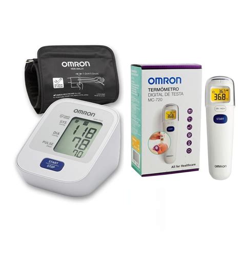 Combo OMRON Tensiómetro Automático de Brazo HEM 7120 Termómetro