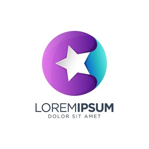 Diseño de logotipo estrella Vector Premium