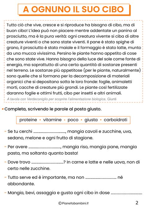 Educazione Alimentare Schede Didattiche Per La Scuola Primaria