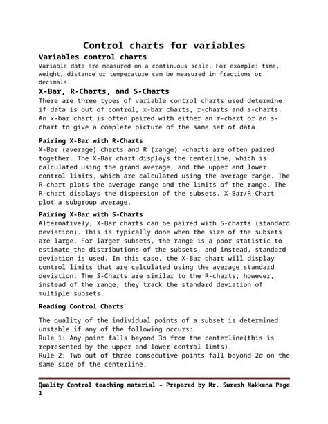 docx makkena suresh p chart · web viewthere are three types of variable control charts used