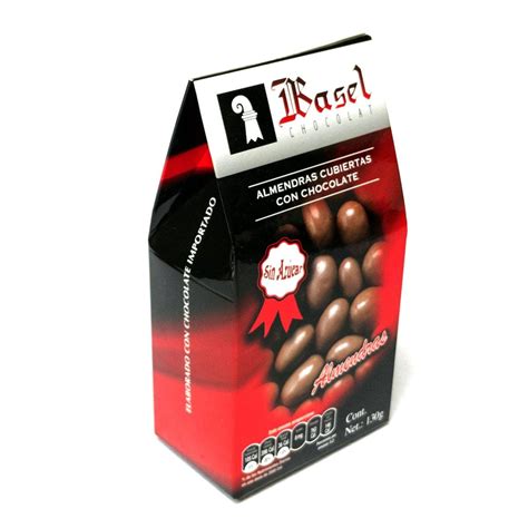 Almendras cubiertas con chocolate sin azúcar Basel 130 g