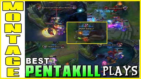 Best Pentakill Montage Gameplays Perfect Plays Moment 2 League Of
