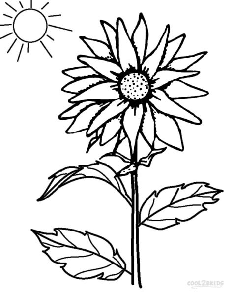 Dibujos de Girasol para colorear Páginas para imprimir gratis