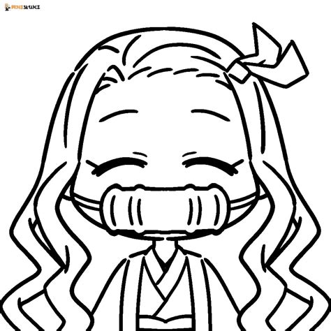 64 pages à colorier de Nezuko ColoringPagesOnly