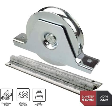 Doja Industrial Galet Portail Support Interieur Rail Gorge U X