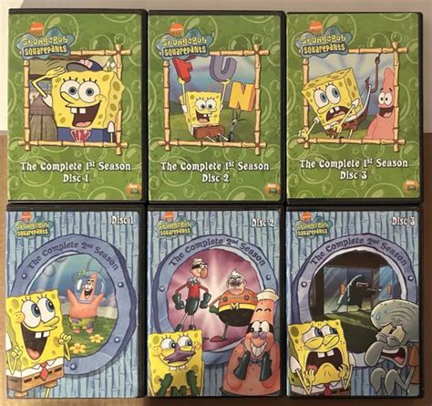 LOT OF SPONGEBOB SquarePants DVDs The Complete 1st Season And 2nd