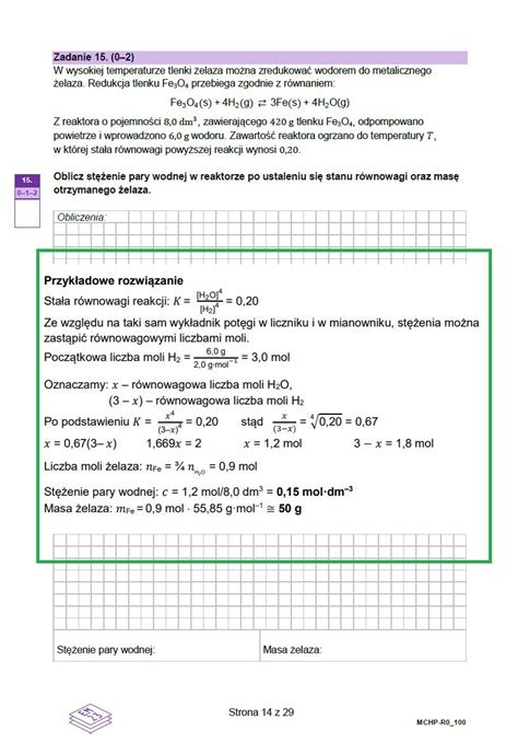 Matura próbna z chemii formuła 2023 Portal i pl