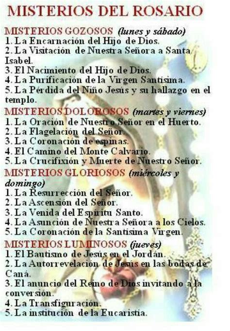 Misterios Del Rosario Misterios Del Rosario Rosarios Rezar El Rosario