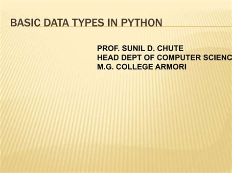 basic data types in python explained ppt