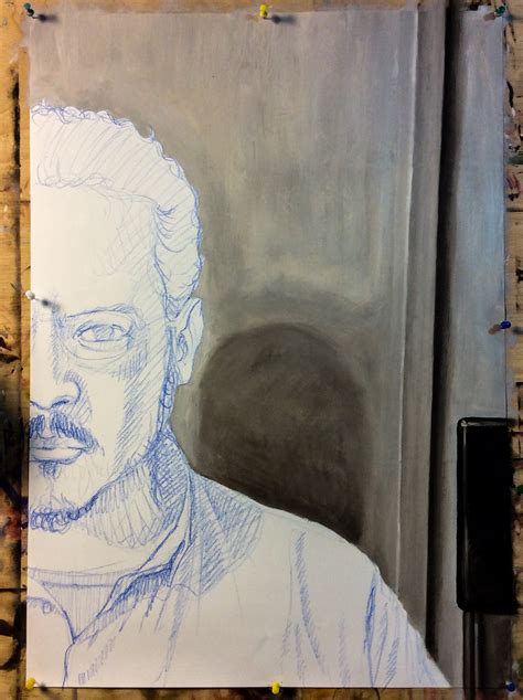 Entre el dibujo y la pintura Experimentos de óleo sobre papel