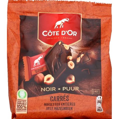 Côte d Or Carrés de chocolat noir aux noisettes entières Monoprix fr