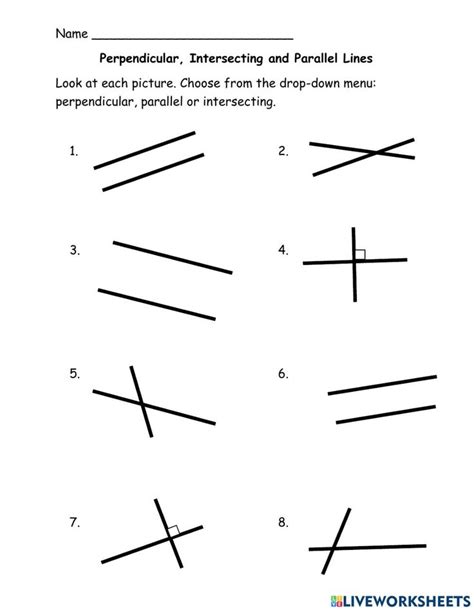 The Lines That Are Parallel To Each Other In This Worksheet Which