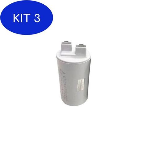 Kit 3 Capacitor 15Mfd Uf Para Lavadoras Consul Brastemp 220V