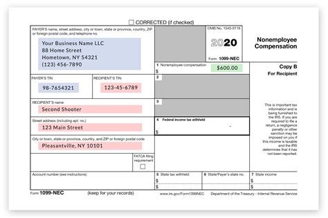 Irs 1099 Nec Form 2023 Printable Free