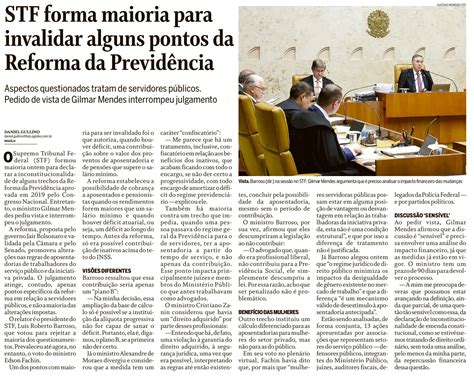 Rede Clipping STF Forma Maioria Para Invalidar Alguns Pontos Da