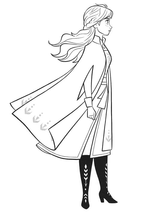 Prinsesse Anna Fra Frozen farvelægningsside Download print eller