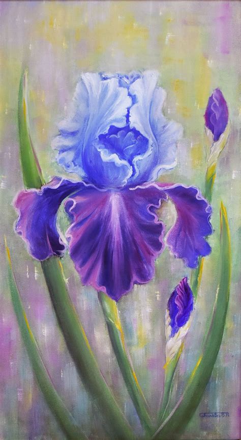 Iris Paintings Purple