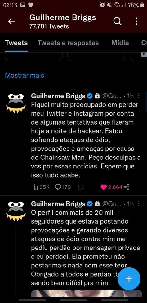 𝚅𝚒𝚕𝚒𝚑 on Twitter Guilherme Briggs foi fortemente atacado pela
