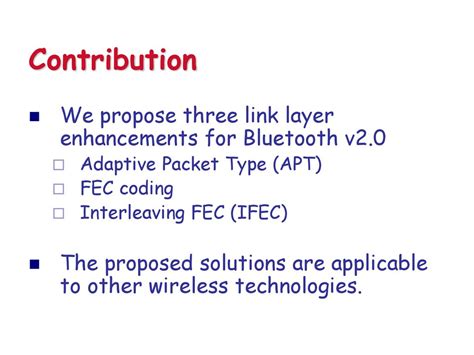 improving bluetooth edr data throughput using fec and interleaving ppt download