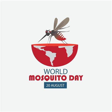 ilustração vetorial do vetor do dia mundial do mosquito design simples