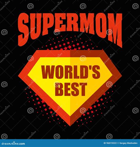 Supermom Logo Template Frame With Divergent Rays Super Mom Shield