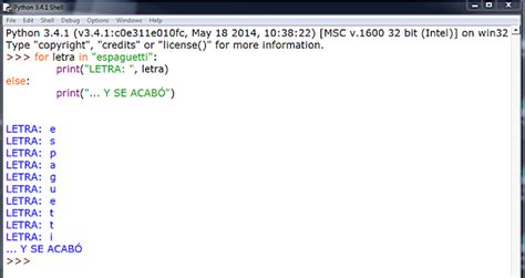 APRENDER A PROGRAMAR CON PYTHON BUCLE FOR IN