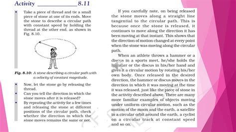 std ix science 8 motion 8 8 uniform circular motion with exercise youtube