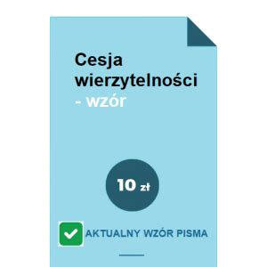 Cesja Wierzytelno Ci Wz R Pobierz