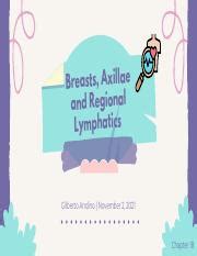 Breasts Axillae And Regional Lymphatics Pdf E A L L I X A S T Breas L
