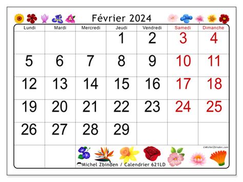 Calendrier février 2024 621 Michel Zbinden FR