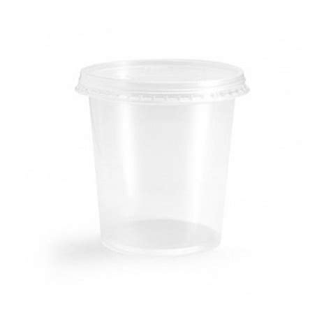 Pote Plástico PP 350 ml Redondo Kit Tampa para Freezer e Microondas