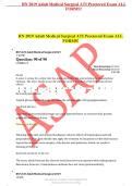 RN 2019 Adult Medical Surgical ATI Proctored Exam ALL FORMS WITH