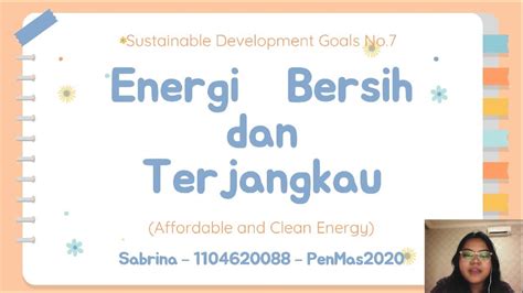 SDGs 7 Energi Bersih Dan Terjangkau YouTube