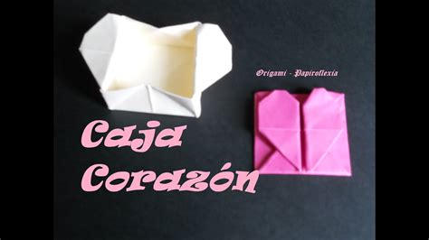 Origami Papiroflexia Caja corazón fácil YouTube