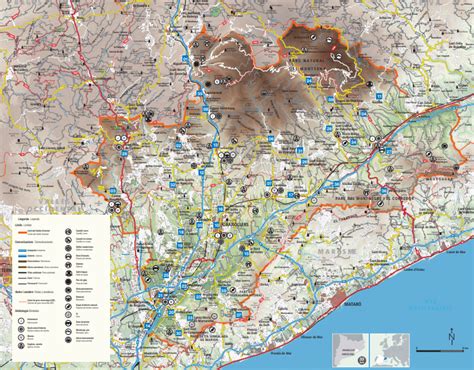 Altoparlante Arashigaoka color mapa turistico de cataluña Manuscrito