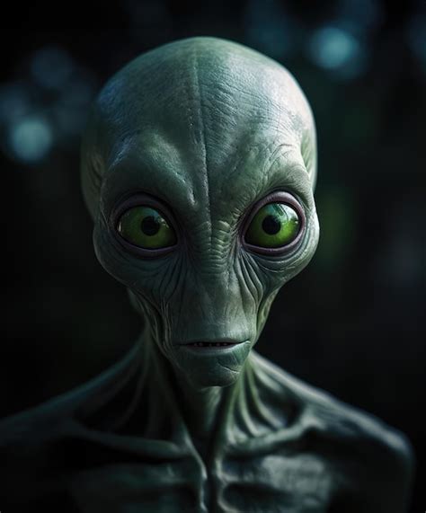 Premium Photo Portrait Of A Humanoid Alien Creature