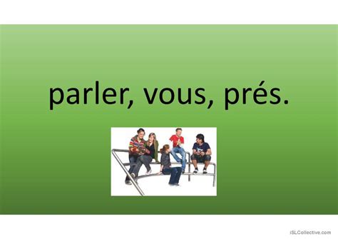 verbes réguliers en er au prés et Français FLE powerpoints