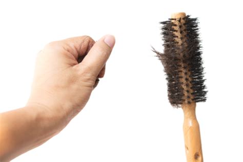 Hand Grabbing Lost Hair On Brush Long Comb Alopecia Care Stress