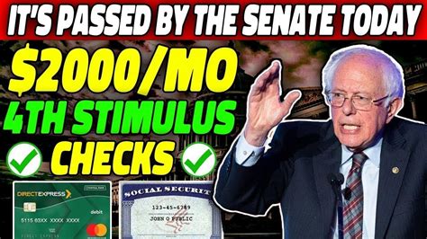 BE PREPARE SENIORS THIS MONDAY 1800 NEW ROUND OF STIMULUS CHECKS