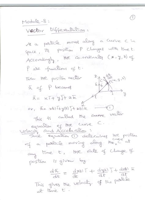 SOLUTION Vector Differentiation Studypool