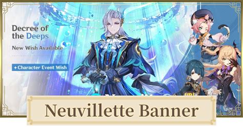 Genshin Gacha Banner For Neuvillette Featured Characters Rerun