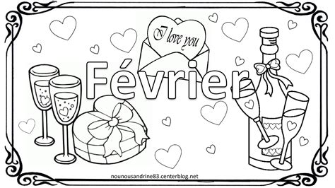 F Vrier Colorier Gommettes
