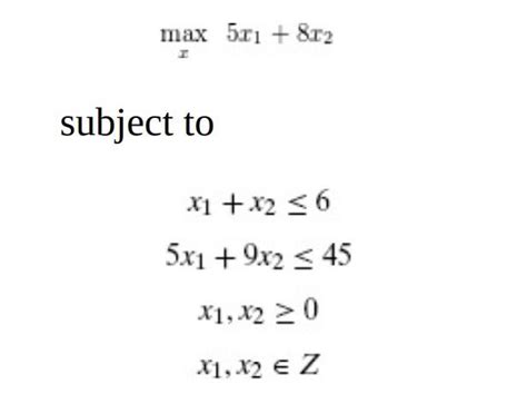 solved solve the integer problem shown using gomory s