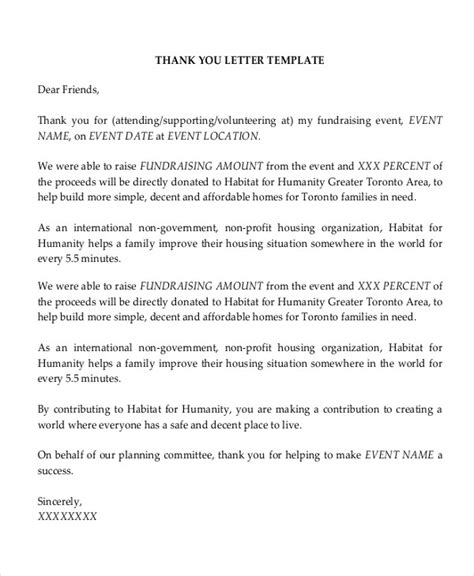 Thank You Letter For Attending Event