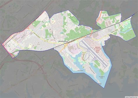 Map Of Middle River CDP Maryland