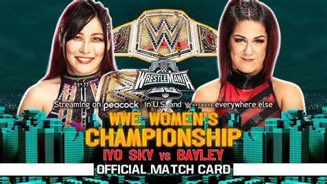 WrestleMania 40 Iyo Sky Vs Bayley Custom Match Card YouTube