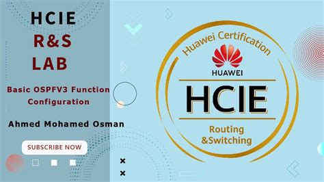 Basic OSPFV3 Function Configuration HCIE Routing And Switching Labs