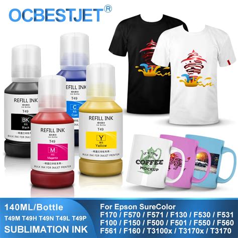 140ML T49 T49M T49H T49N T49L T49P Sublimation Ink For Epson F170 F570