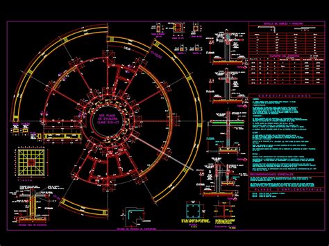 Planta De Cimentación En DWG 238 52 KB Librería CAD
